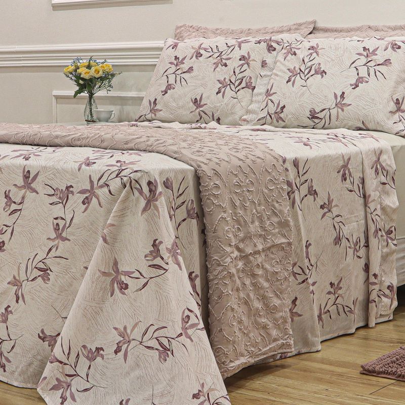 Jogo de Cama Percal 180 Fios Ponto Ajour Algodão