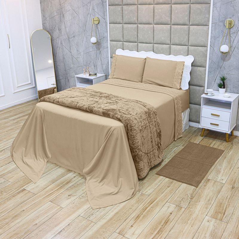 Jogo de Cama Bordado Inglês – Romântico e Elegante