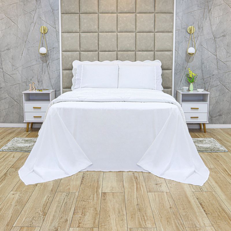 Jogo de Cama Bordado Inglês – Romântico e Elegante