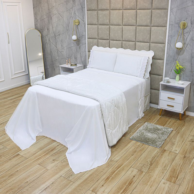Jogo de Cama Bordado Inglês – Romântico e Elegante