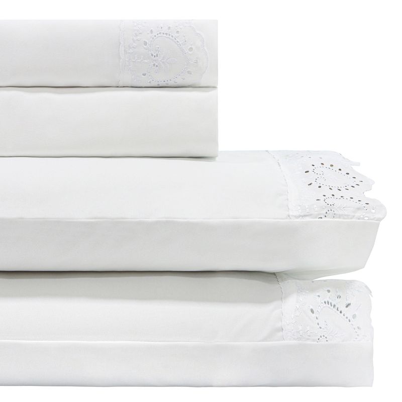Jogo de Cama Bordado Inglês – Romântico e Elegante