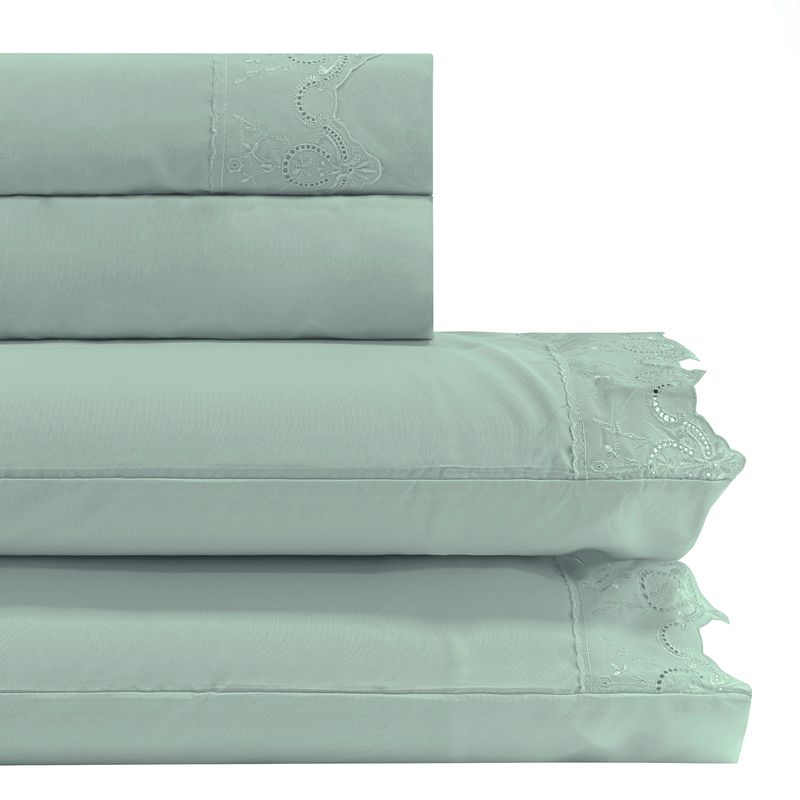 Jogo de Cama King Bordado Inglês – Romântico e Elegante